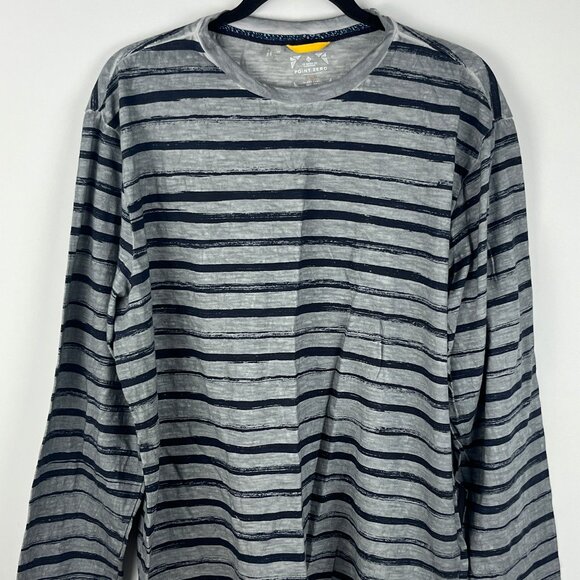 Point Zero | Shirts | Point Zero Gold T Shirt Size L Gray Long Sleeve ...